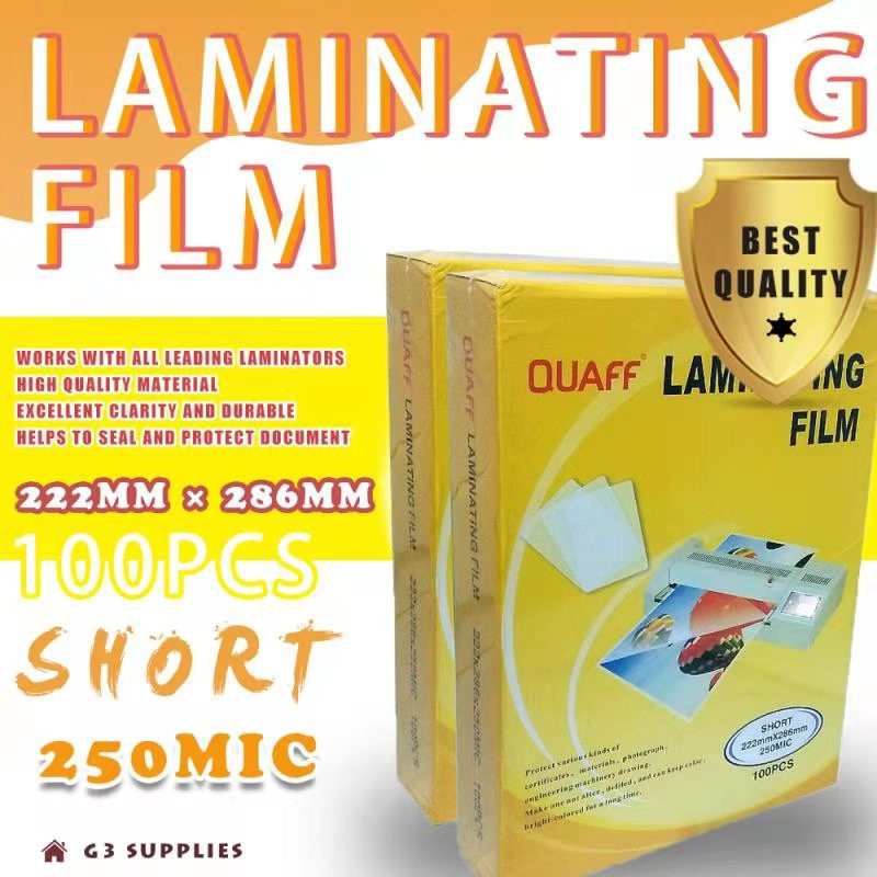 Short Size QUAFF Laminating Film Hot Lamination Process 125 - 250micron ...