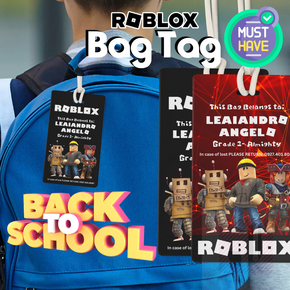 ROBLOX Luggage Tag | Personalized Airplane Tag | Customized ROBLOX ...