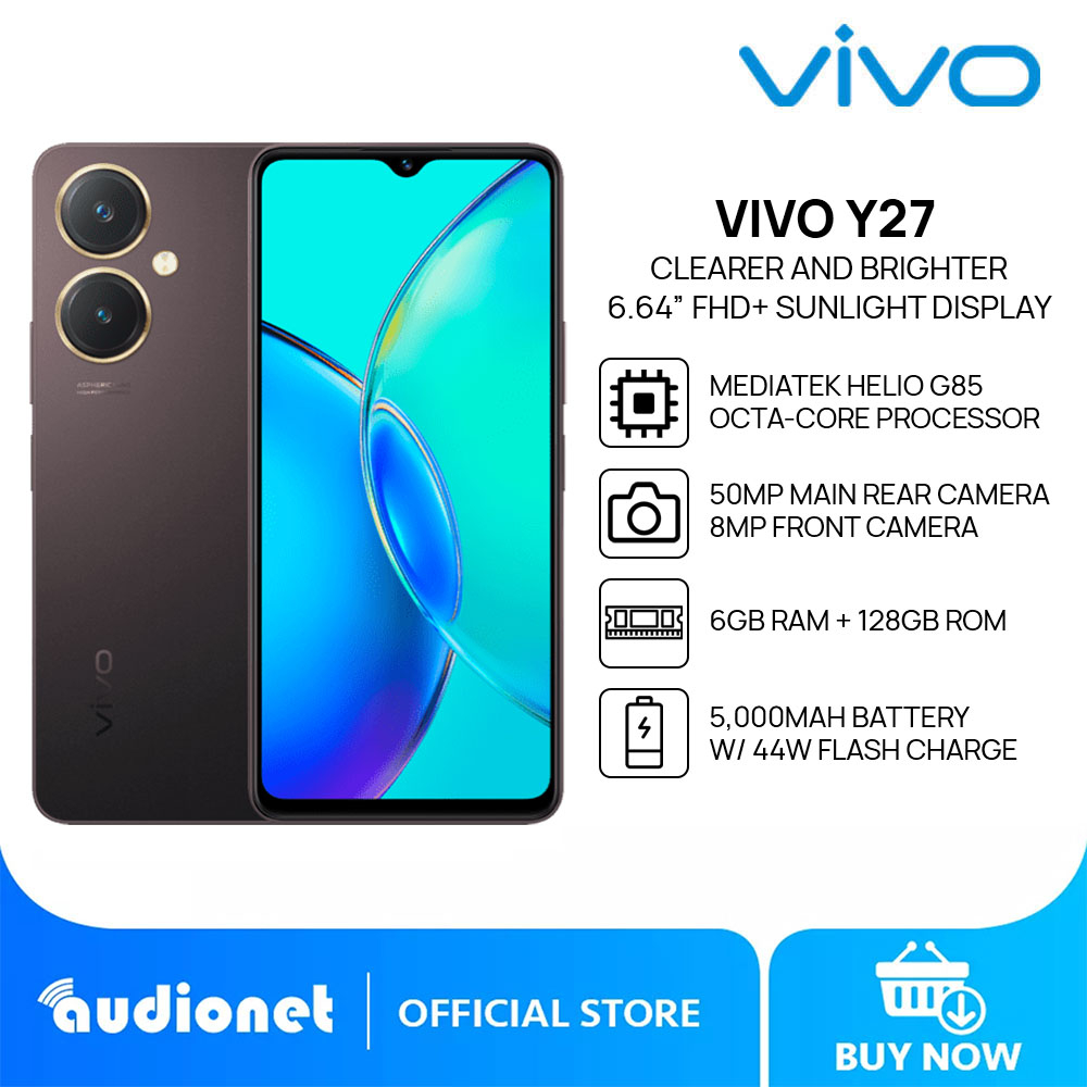 Vivo Y27 Smartphone (6GB RAM, 128GB ROM) 50MP Main Camera 5000mAh | Shopee Philippines
