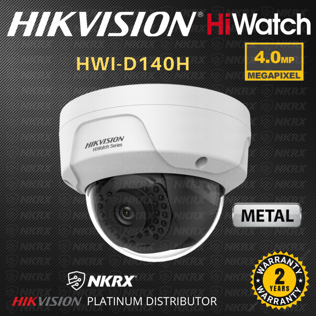 Hikvision HiWatch HWI-D140H 4MP Network Dome Camera| IP Camera | POE ...