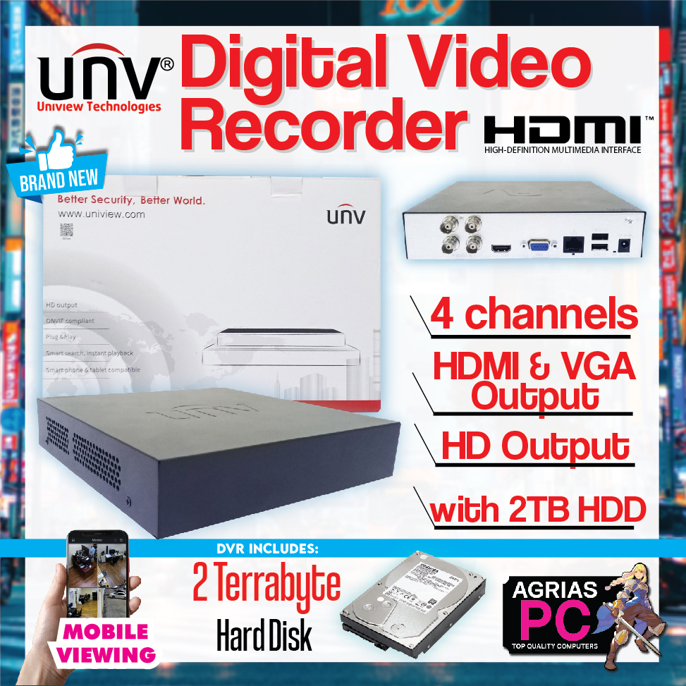 CCTV DVR - UNV - 4 CHANNEL - BRANDNEW - WITH HDD OPTIONS | Shopee ...