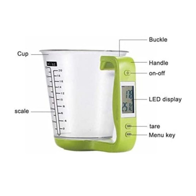 COLD & HOT Digital Scale with Measuring Cup - oz gm ml | Shopee Philippines