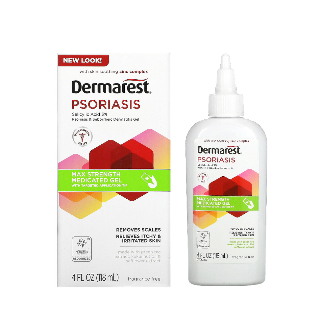 Dermarest, Psoriasis, Maximum Strength Medicated Gel, Fragrance Free, 4 ...