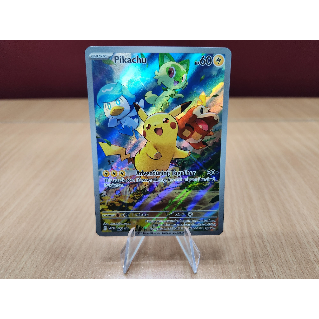 Pikachu Paldea Evolved Promo - SVP027 - Scarlet and Violet - Pokemon ...