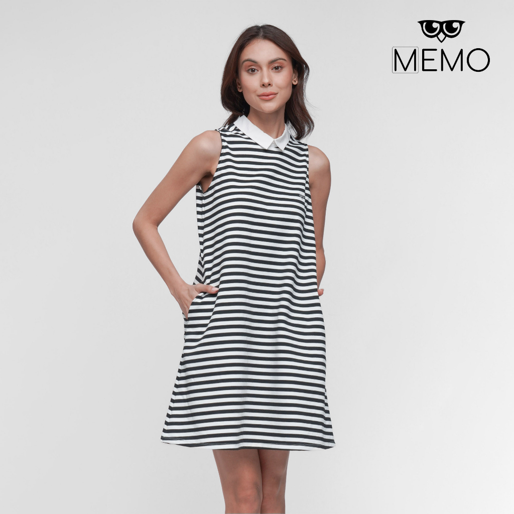 Memo Tent Dress With Pockets For Women (Black) | Shopee Philippines