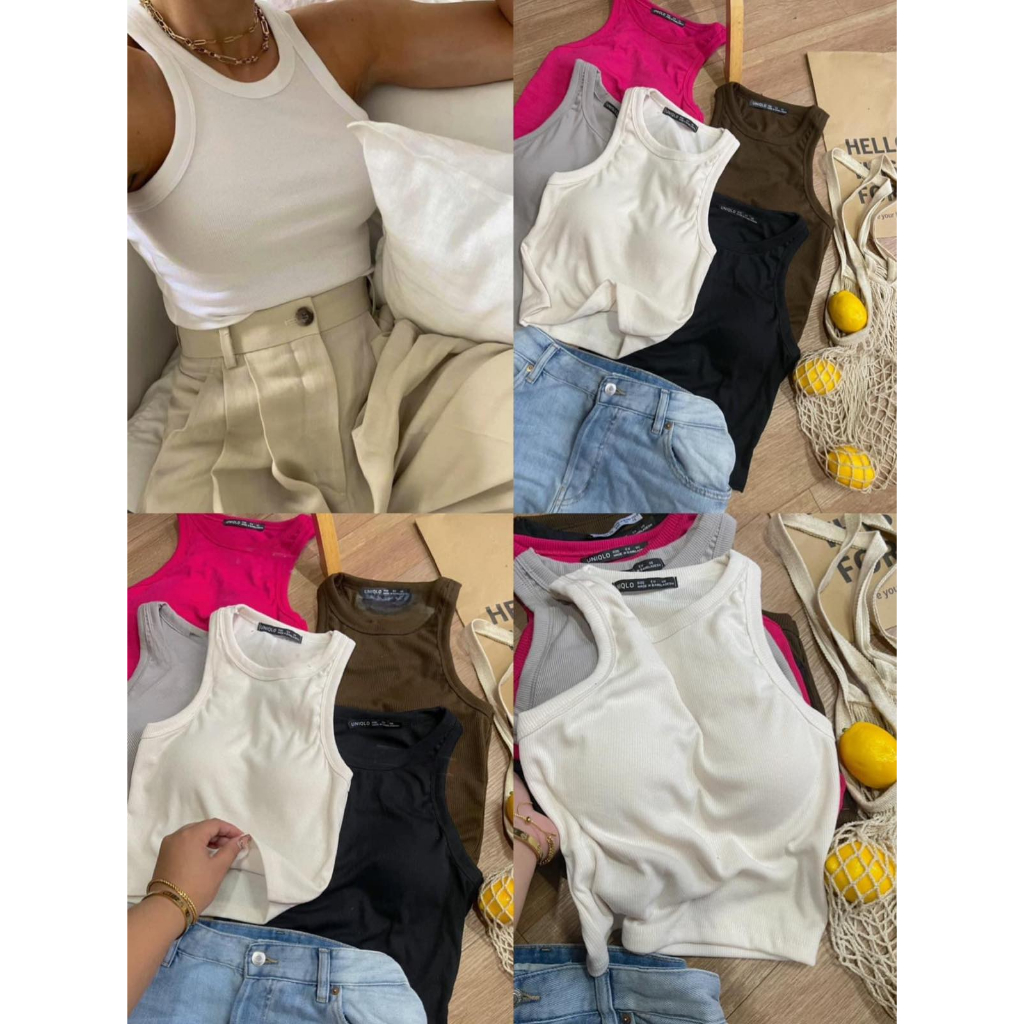 BHJN RACERBACK PADDED TOP (No bra needed) | Shopee Philippines