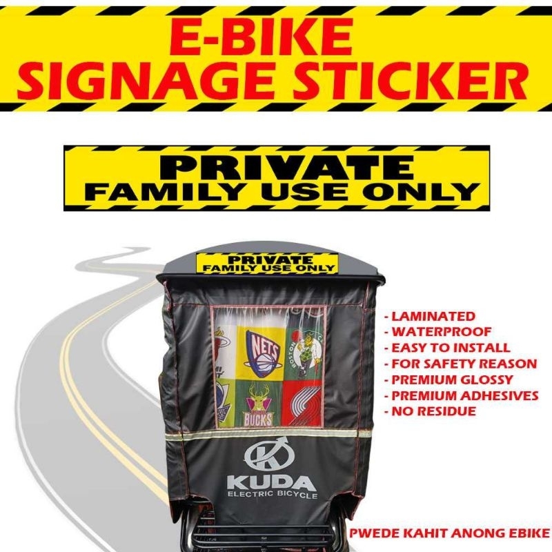 EBIKE SIGNAGE STICKER / SIGNAGE STICKER FOR EBIKE/CAR SIGNAGE/NWOW/KUDA ...