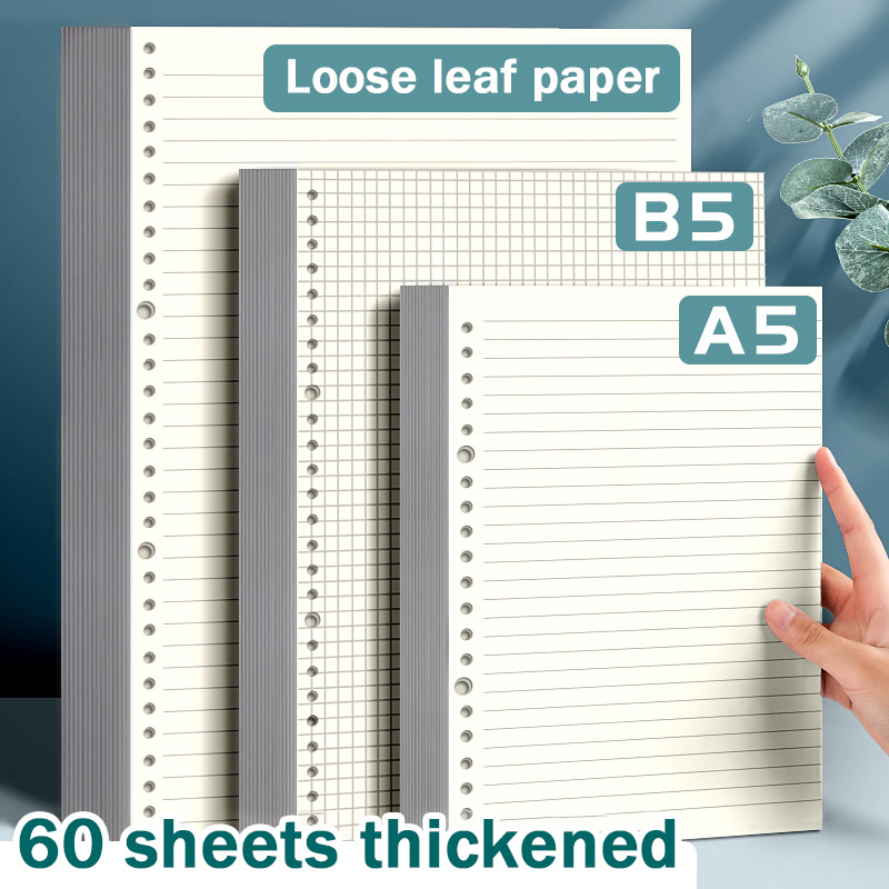Notebook Refill Paper A5 B5 Loose Leaf Paper 20 26 Holes Refill Pages 