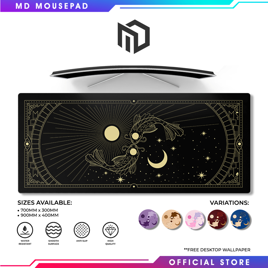 MD Mousepad | Cosmic Koi | Extended Large Gaming Mouse pad Deskmat ...