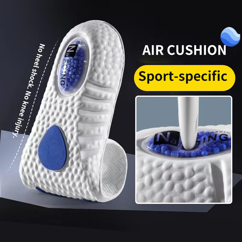 【1 pair】Sports running insoles air cushion PU shock-absorbing elastic ...