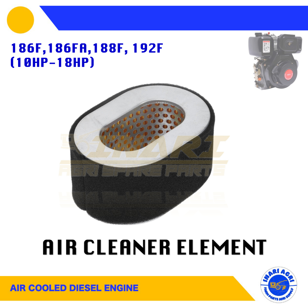 AIR CLEANER ELEMENT 186F 186FA 188F 190F 192F 195F 10HP 12HP 14HP 16HP ...