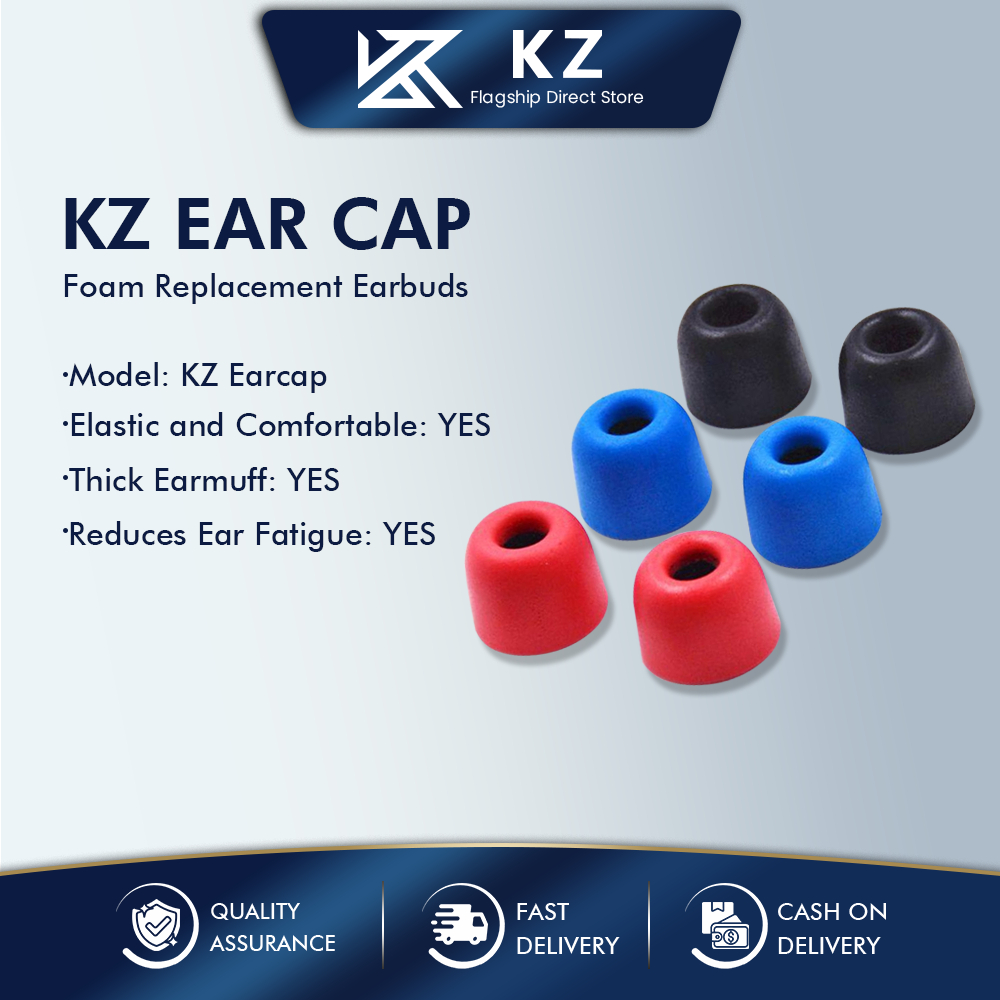 3pairs KZ Ear Cap In-Ear Earcaps Foam Replacement Earbud Tips Earbuds ...