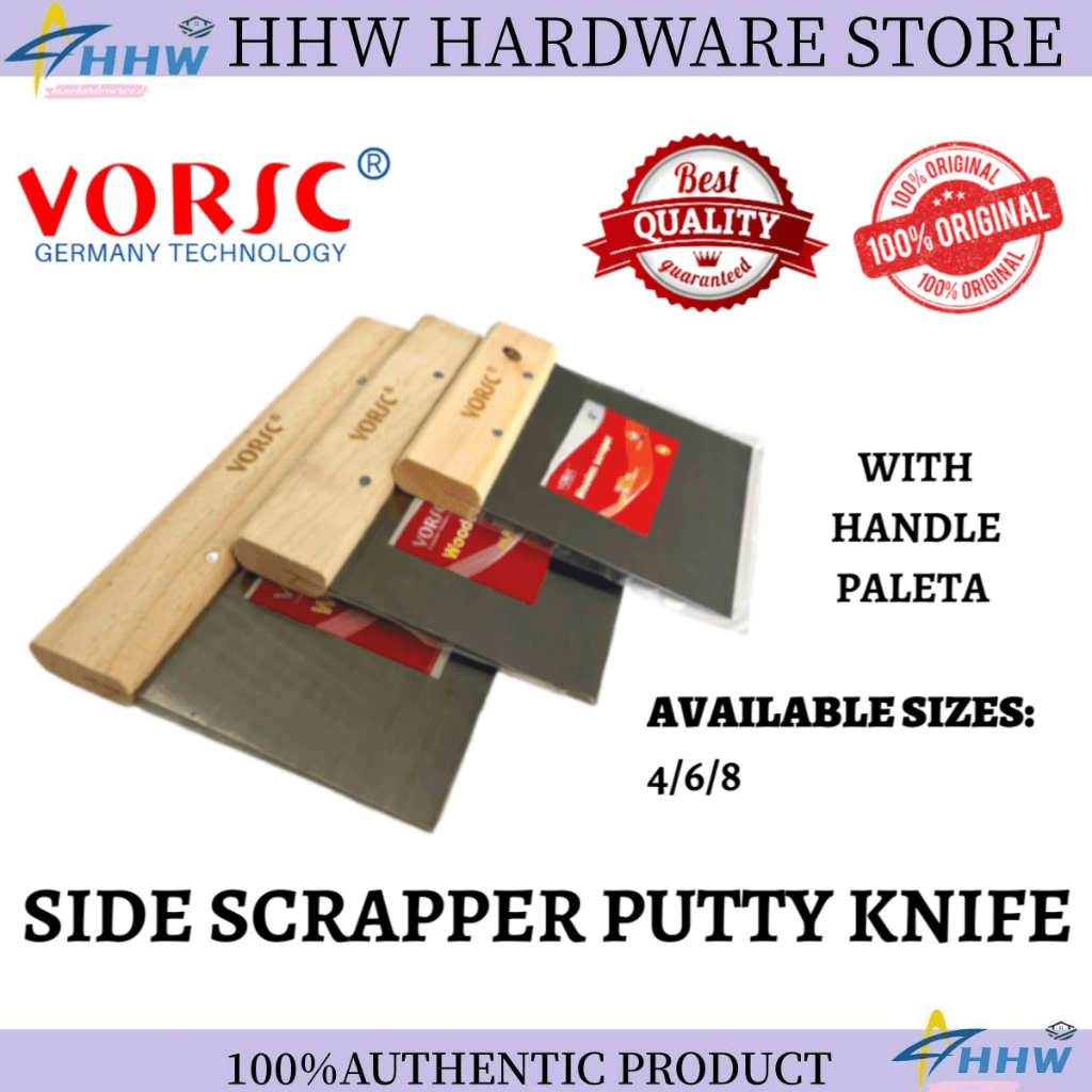 VORSC SIDE SCRAPPER PUTTY KNIFE WITH HANDLE PALETA HIGH QUALITY ...