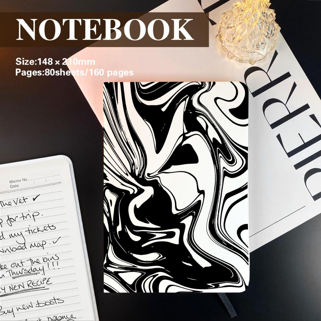 A5/A6 sheep head cowhide notebook large thick notebook university ...