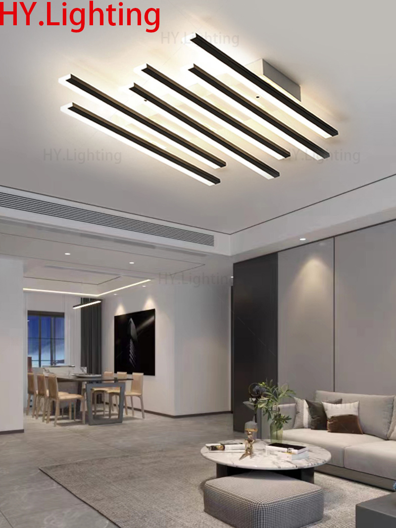 Luxury Living Room Ceiling Light Rectangle LED Bedroom lamp Indoor ...