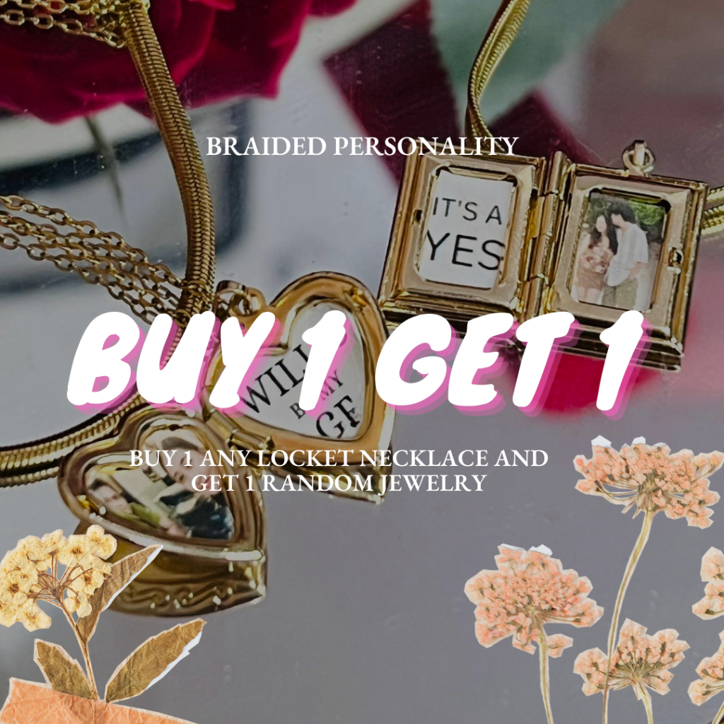 Braided Personality BUY 1 GET 1 random jewelry necklace, earrings ...