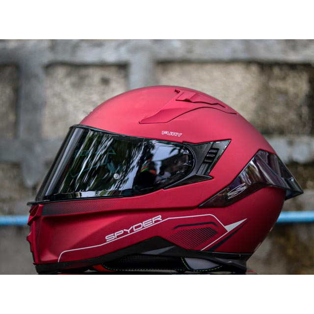 SPYDER HELMET FURY 6001M S MATTE MET RED WITH FREE CLEAR LENS | Shopee ...