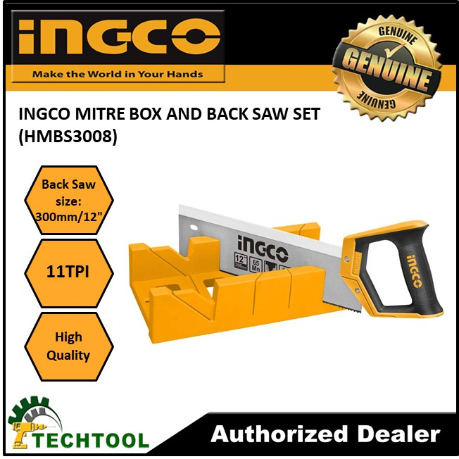 INGCO MITRE BOX AND BACK SAW SET 12" (HMBS3008) | Shopee Philippines