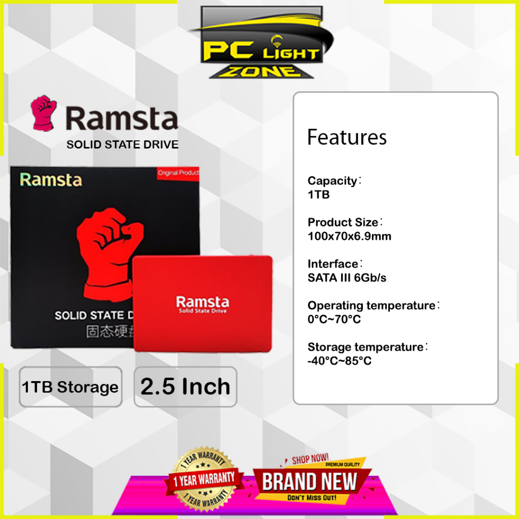 RAMSTA 1TB 2.5 Inch SATA SSD | Shopee Philippines