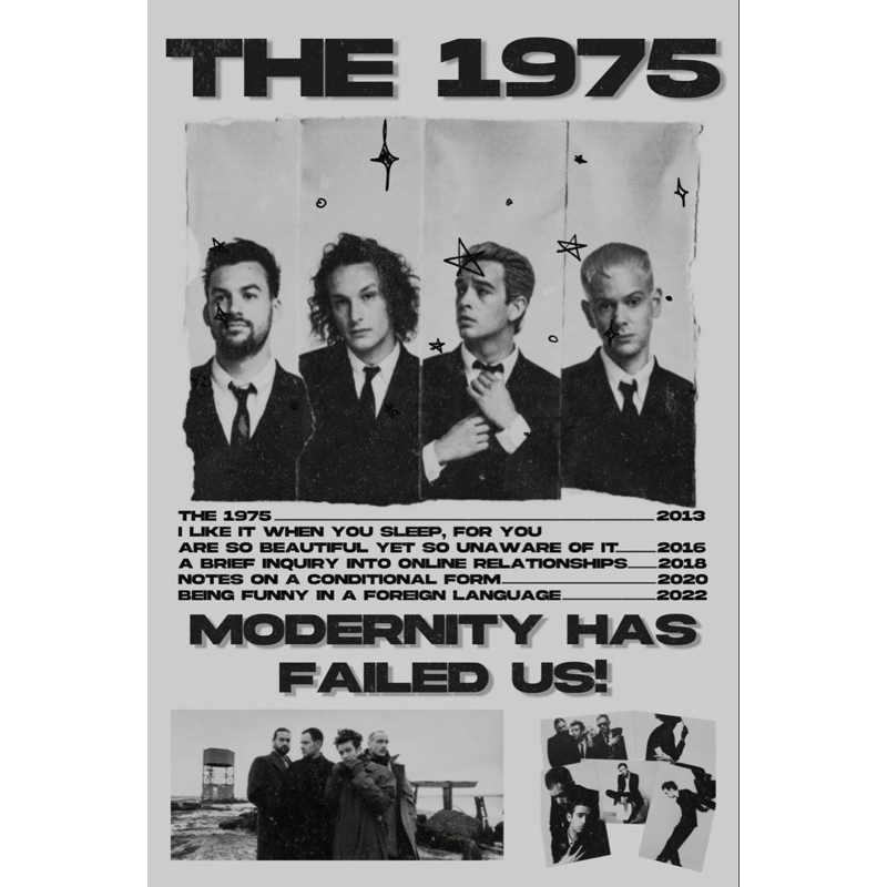 The 1975 band poster retro poster room wall decoration | Shopee Philippines