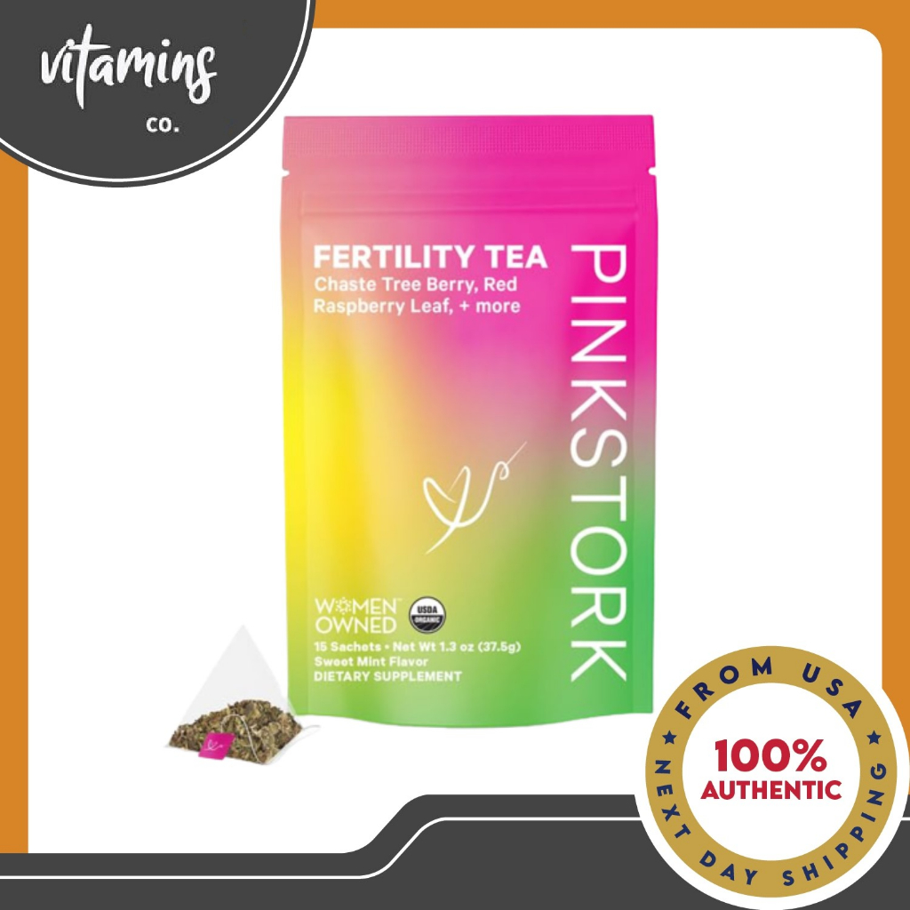 Pink Stork Fertility Tea for Ovulation and Regular Menstrual Cycles (15 ...