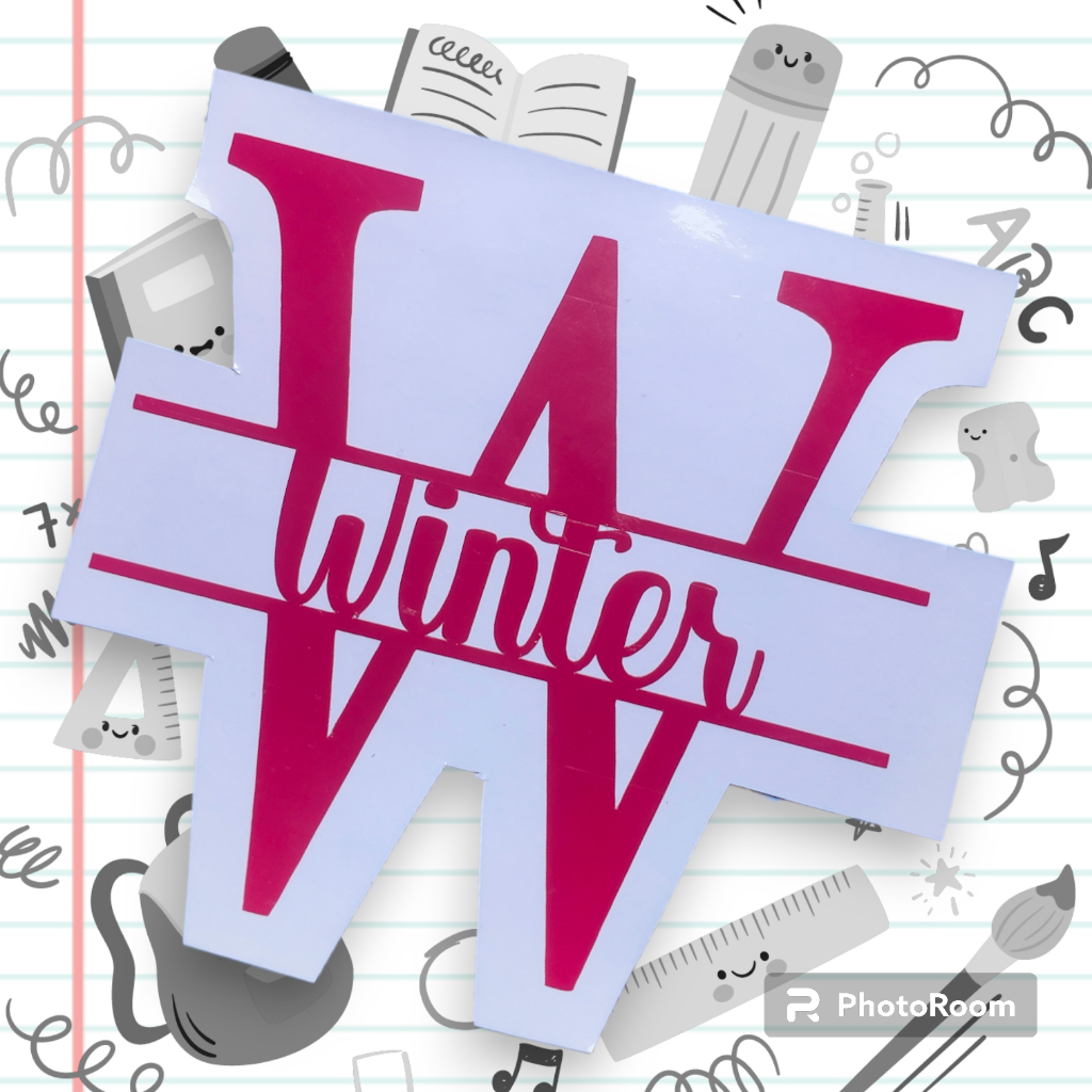 Customized Personalized Vinyl Sticker Name(Split upper letter) for ...