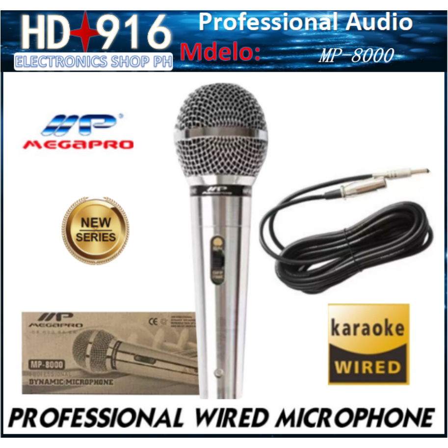 The Megapro MP-8000 professional dynamic unidirectional microphone new upgraded MP8000 ...