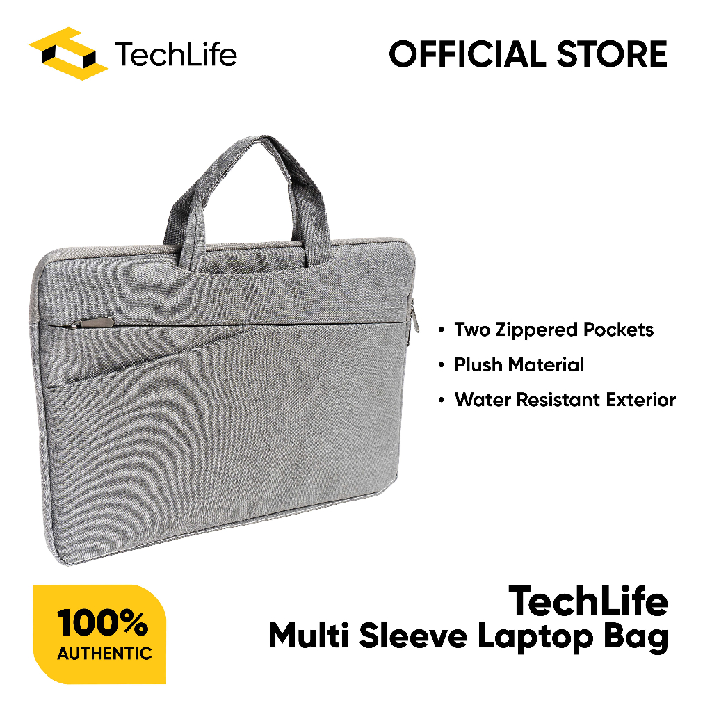 TechLife 14" Multi-Sleeve Laptop Bag | Water Resistant | Polyester ...
