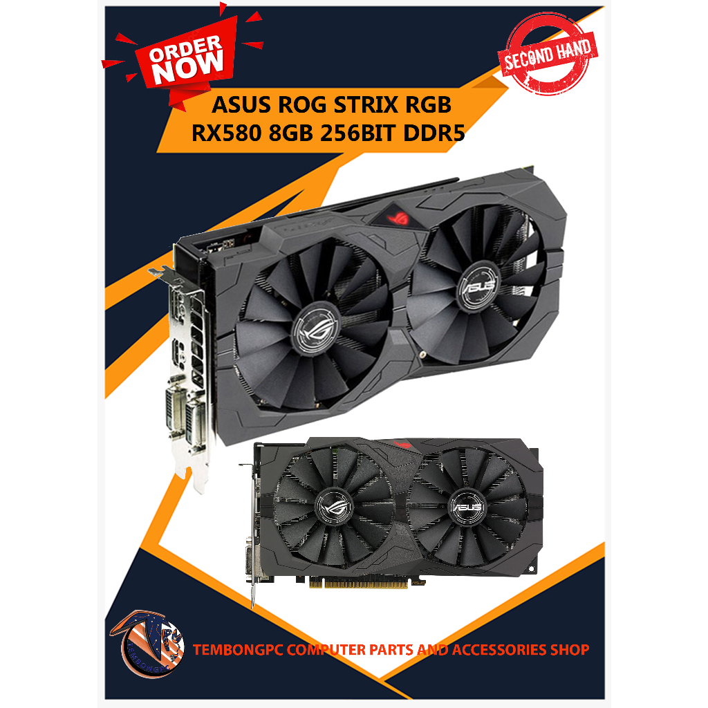 Rx580 8gb ddr5 256bit Asus Rog Strix RGB | Shopee Philippines