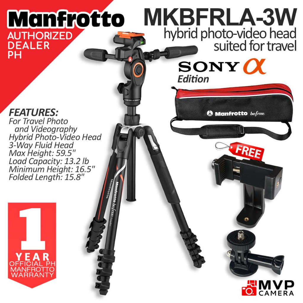 [AUTHORIZED PH] MANFROTTO MKBFRLA-3W Befree 3-Way Live Advanced Sony Edition MVP CAMERA | Shopee ...