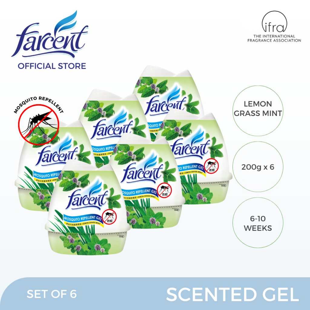 Farcent Scented Gel + Mosquito Repellent Set of 6 (200g each) | Shopee Philippines