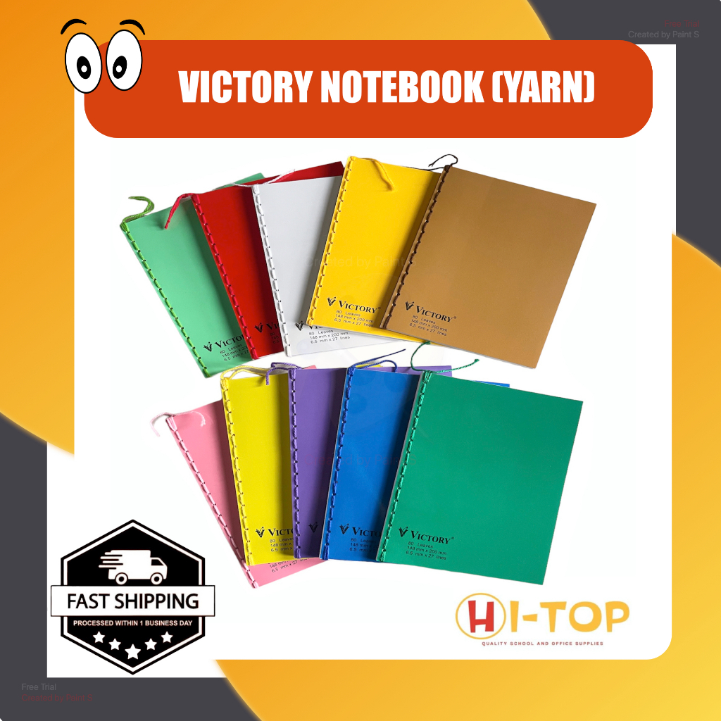 Victory Notebook Notebook With Yarn Sold by 1 ream (10 pcs) 80 leaves ...