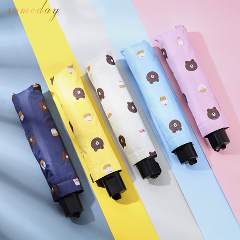 Rich Bear Folded Sun / Rain Manual Umbrella Windproof | Shopee Philippines