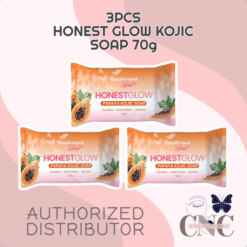 3pcs Honest Glow Kojic Papaya Soap 70g | Shopee Philippines