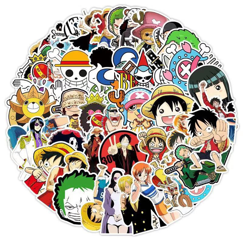 50PCS Chibi One Piece Character Stickers Graffiti Notebook Laptop ...