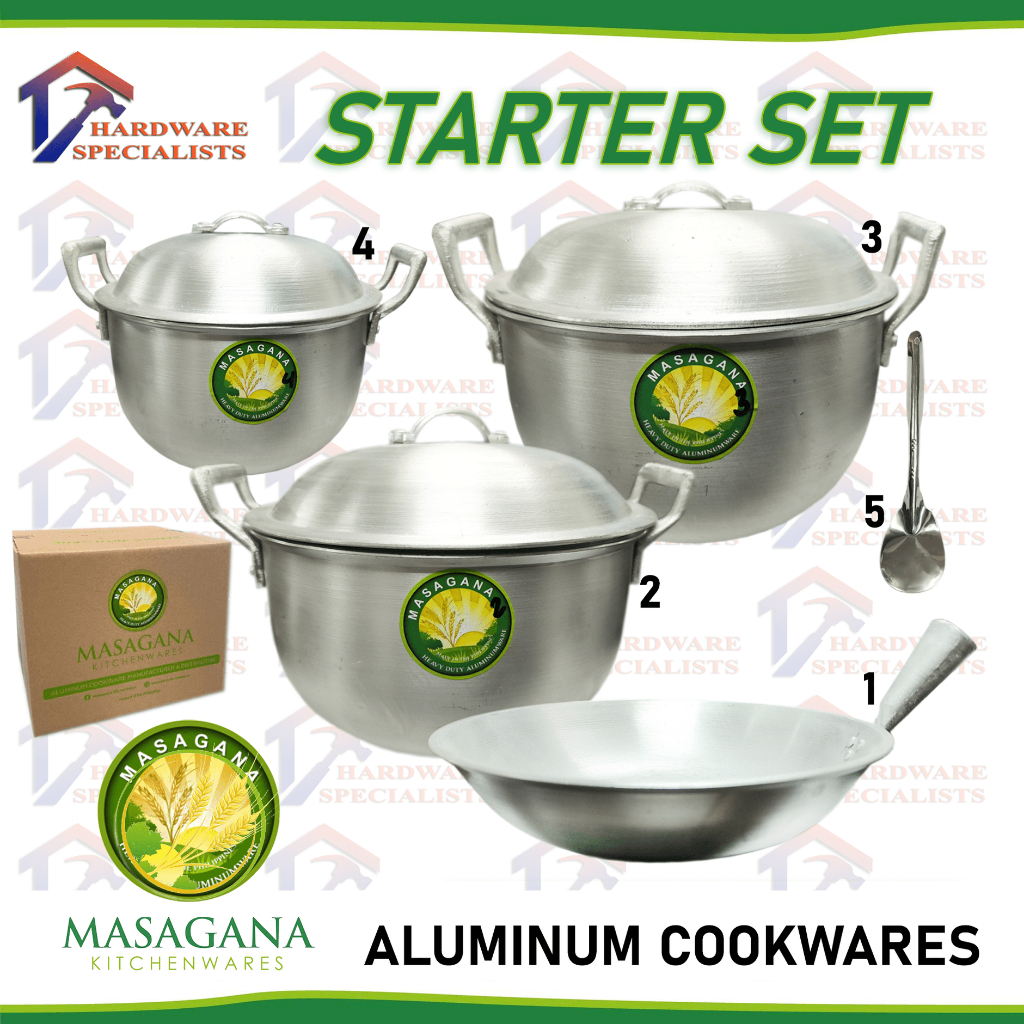 Masagana Starter Set Aluminum Cookware Kaldero Set 5pcs set Original ...