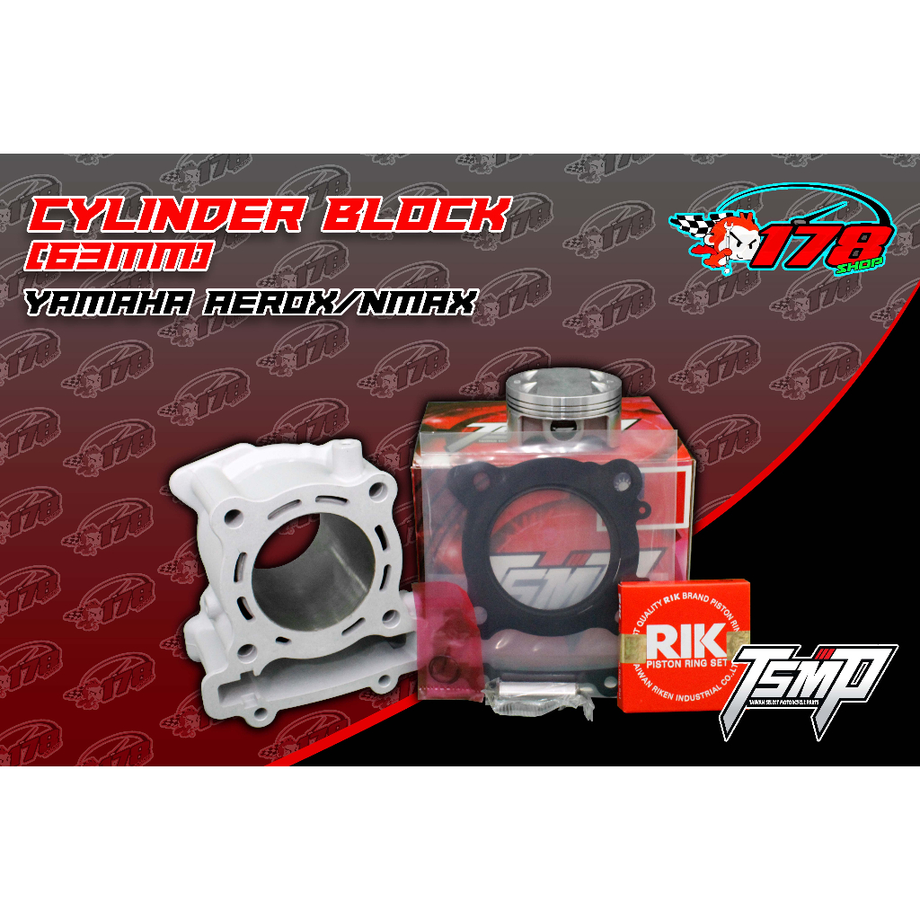 TSMP aerox/nmax chromebore block (63MM) | Shopee Philippines
