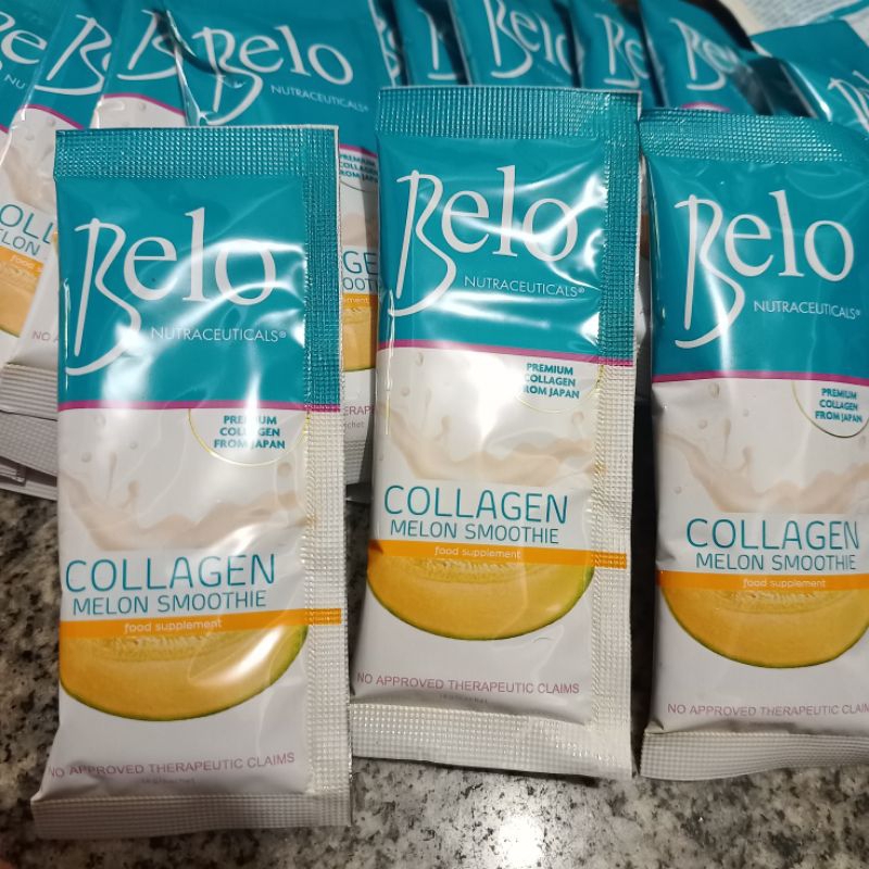 BELO COLLAGEN MELON SMOOTHIE 1 POWDER DRINK 500mg 10 SATCHET 1 box ...