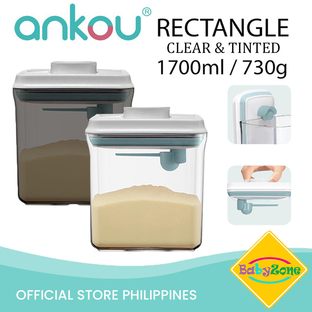 Ankou Airtight 1 Touch Button Container With Scoop and Holder 1700ml ...