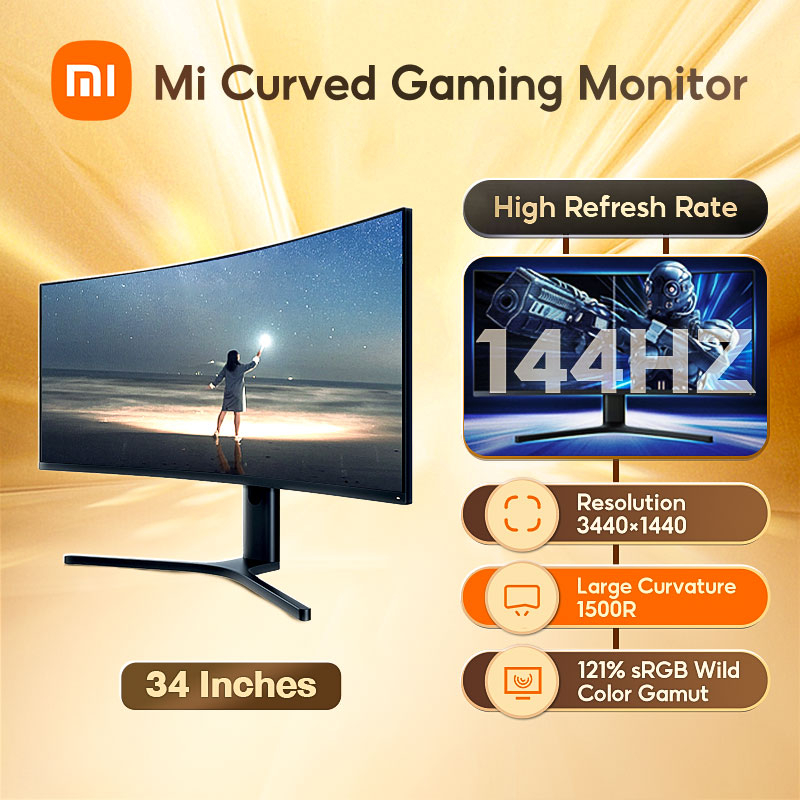 Xiaomi Mi 34 inch Curved Gaming Monitor Ultrawide Screen 21:9 3440 * ...