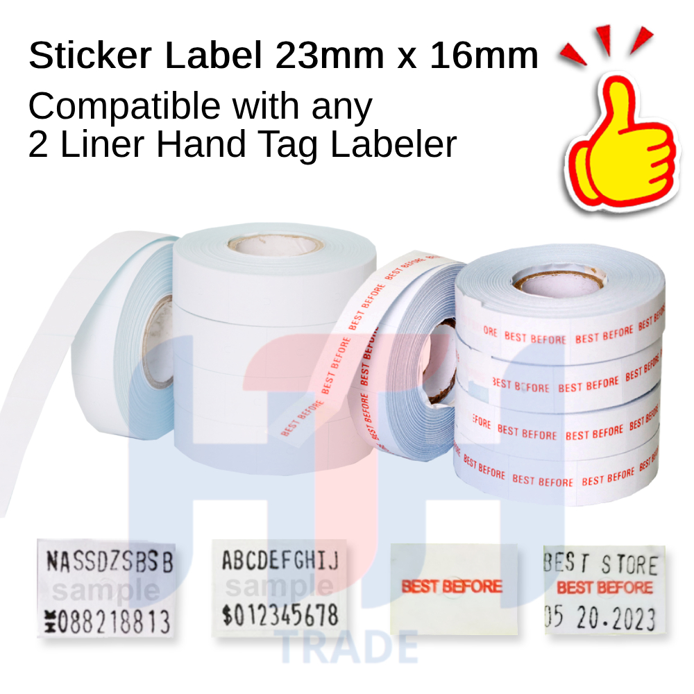 1 Roll Price Tag 2 Liner Double Line Plain White / BEST BEFORE for ...