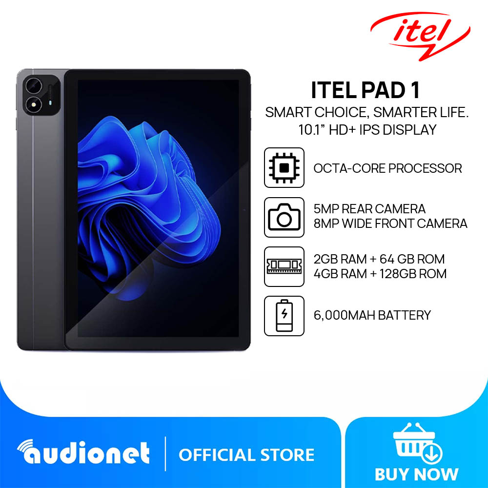 Itel Pad 1 Tablet | 2GB+64GB/4GB+128GB | Octa-core Processor | 10.1 ...