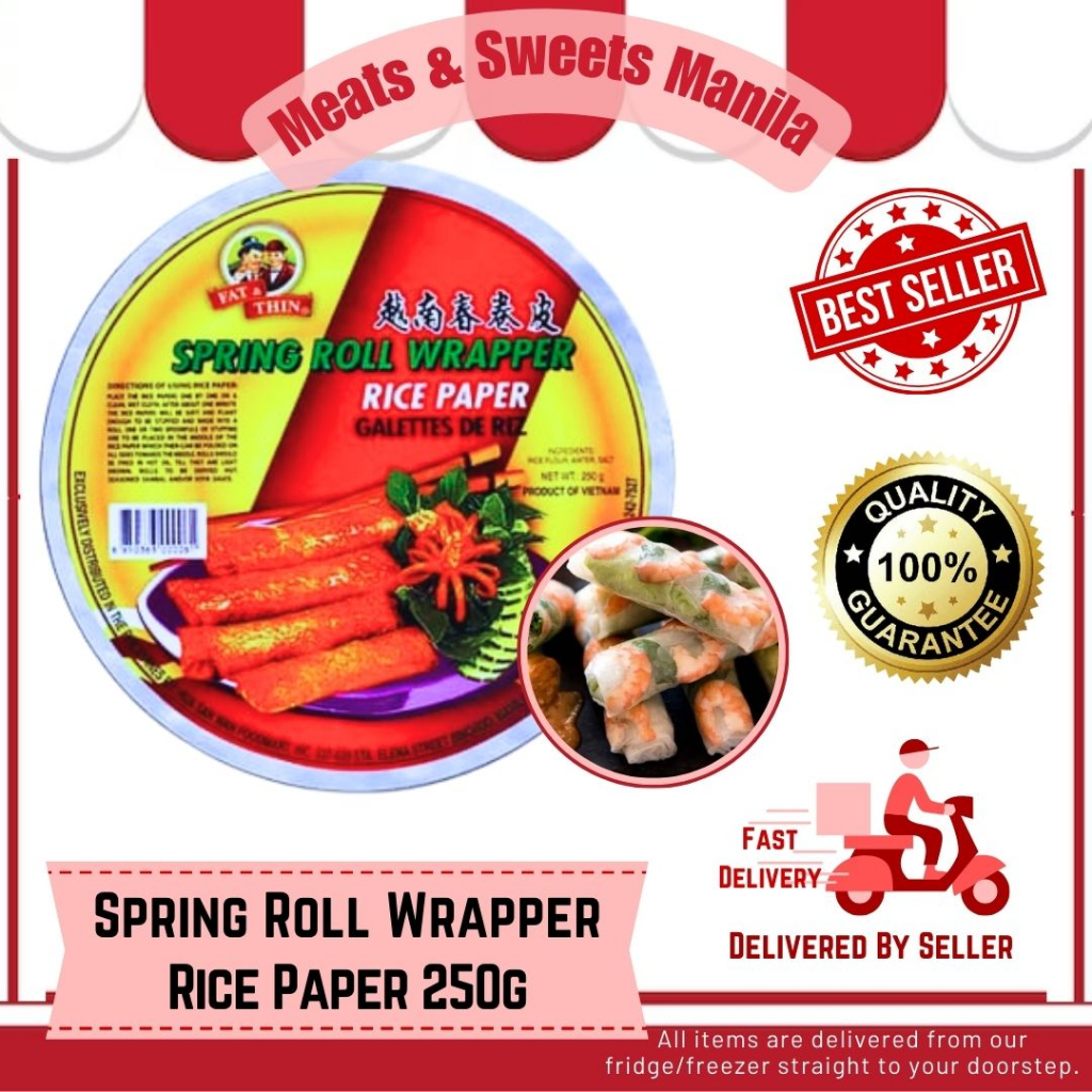 Spring Roll Wrapper Rice Paper 250g | Shopee Philippines