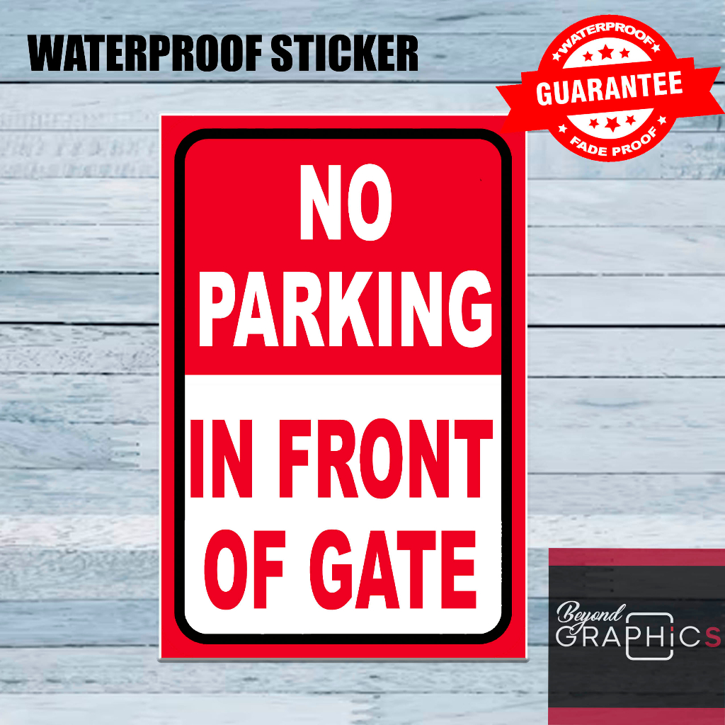 Beyond Graphics No Parking I Bawal Pumarada Sign PVC Sticker Metal ...