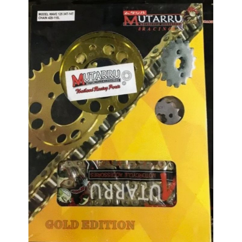 MUTARRU CHAIN SET WAVE /XRM/RS 125 (428 110L) | Shopee Philippines
