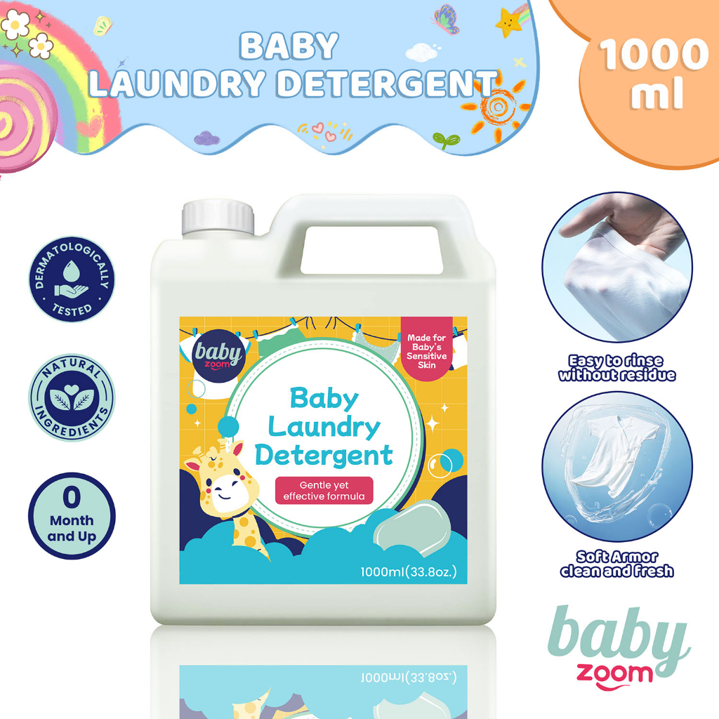 BabyZoom Baby Laundry Liquid Detergent 1000ml Gentle yet Effective ...
