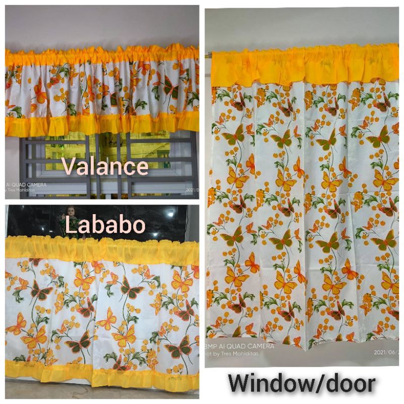 Butterfly Curtain (valance, lababo,window,door) | Shopee Philippines