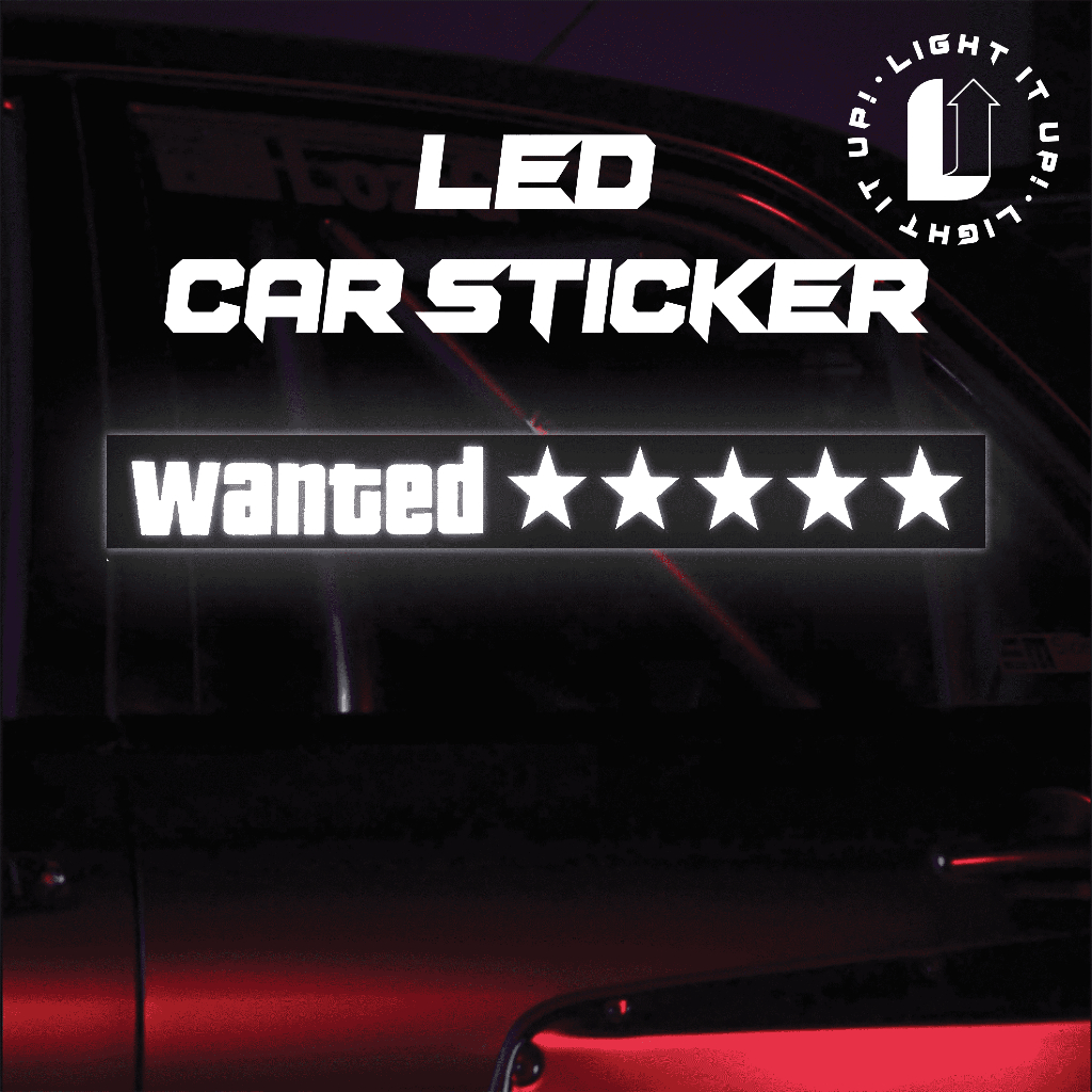 LED Car Stickers | Wanted Sticker | Gta Sticker | Nitro Cat Sticker ...