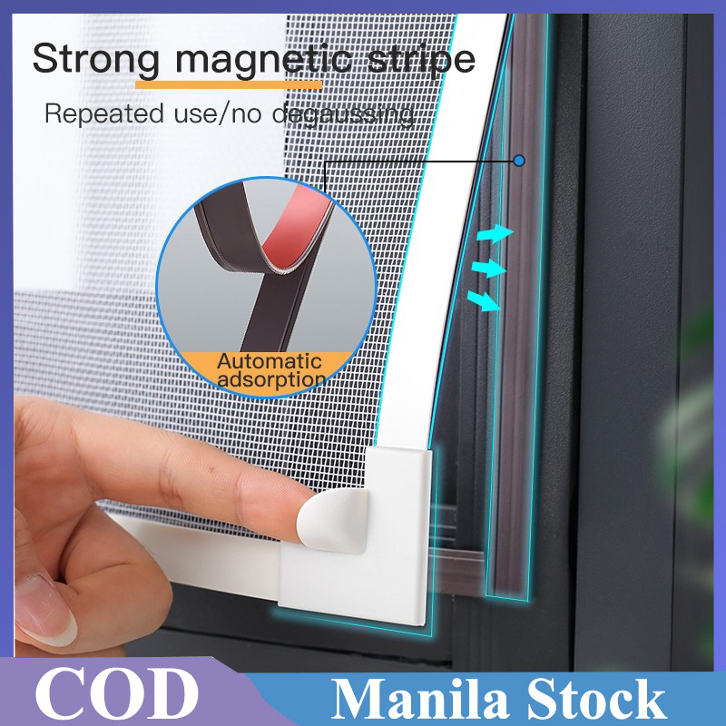 Insect Magnetic Invisible Window Screen Mesh DIY Anti Fly Mosquito Net ...