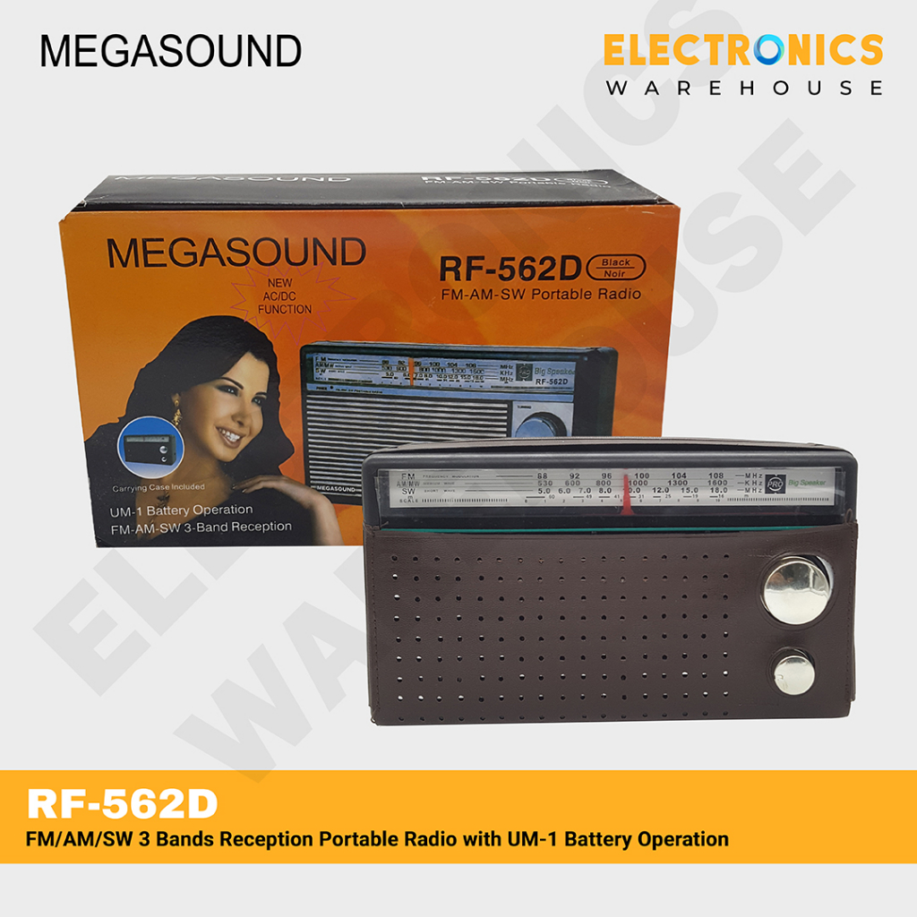 Megasound RF-562D FM/AM/SW 3 Bands Reception Portable Radio with UM-1 Battery Operation | Shopee ...